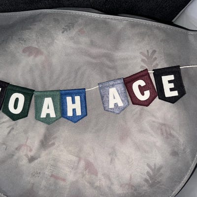 Pastel Felt Name Bunting Large Felt Flag Garland Girls Room Banner ...