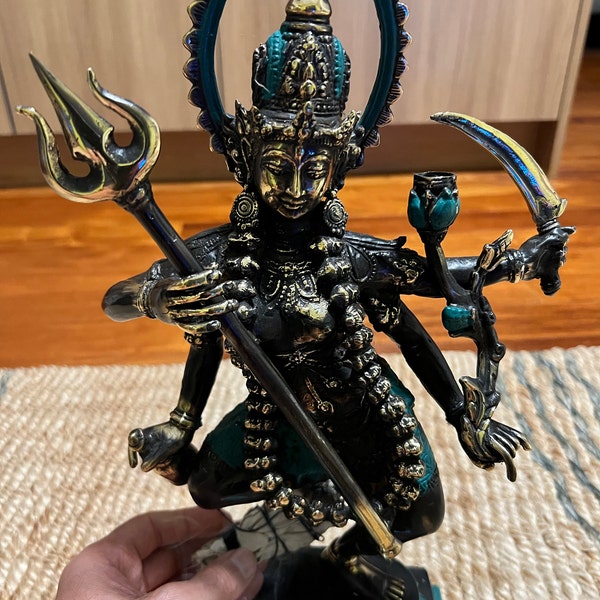 Bronze Mahakali Statue, Hindu Goddess Idol, Durga Parvati Form ...