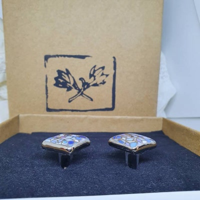 Cufflinks Findings Blanks Sterling Silver Rhodium Plated - Etsy