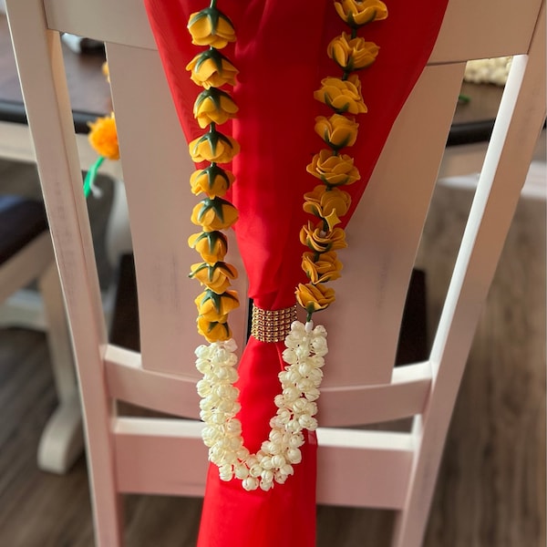 Traditional Indian Hair Accessories White Gajra Artificial Flower ...