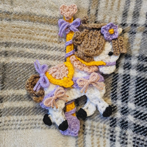 Crochet Pattern - INSTANT DOWNLOAD - Crochet Horse - Carousel - Baby ...