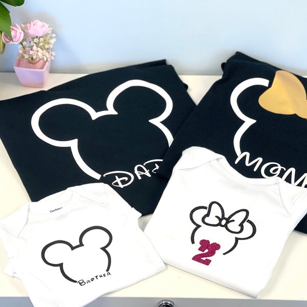Disneyy Mom Dad Svg, Minniee Mickeyy Mom Dad Svg, Mother's Day Svg ...