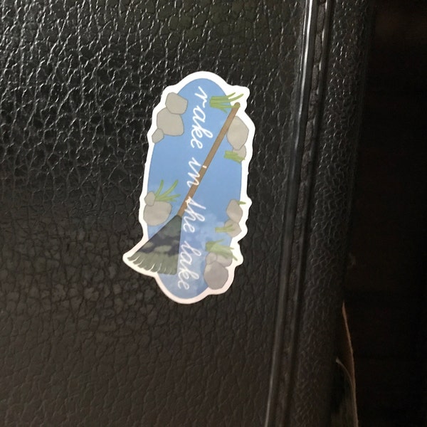 Rake in the Lake Vinyl Sticker - Untitled Goose Game Sticker - Etsy