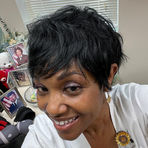 PIXIE CUT, Name - INTUITION, Short Pixie Wig With Multi Colors, Pixie ...