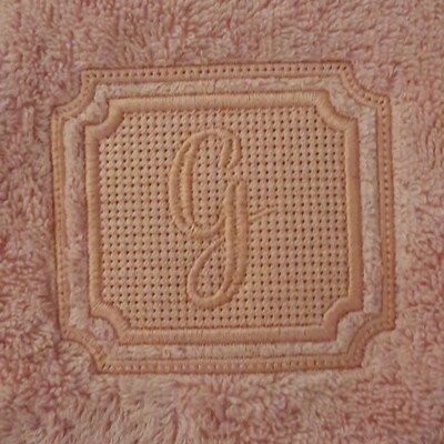 Double Square Embossed Embroidery Monogram Frame Instant Download - Etsy