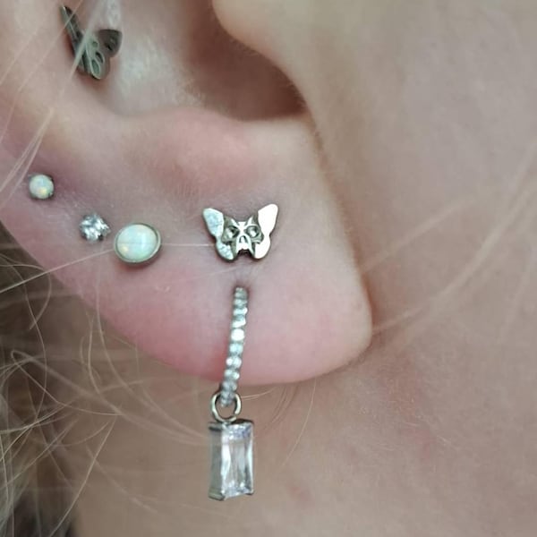 16G Titanium Tiny Ball CBR Septum, Internally Threaded Nose Ring ...