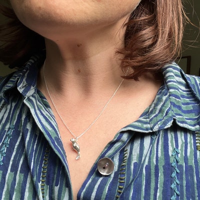 Handmade Gold/silver Mouse Pendant and Chain - Etsy