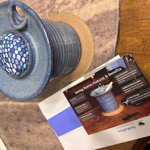 Sewing Station Caddy With Pincushion Bobbin Storage and Scissor Holder ...