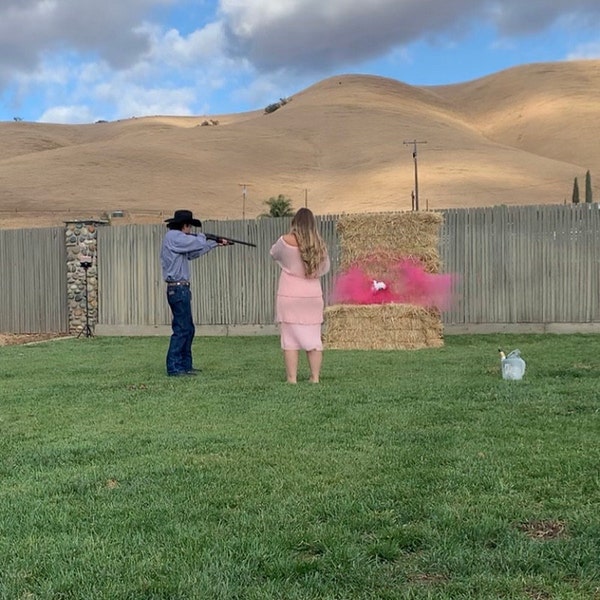 XL Target Gender Reveal, Skeet Shooting Targets, XL Hanging Targets in ...