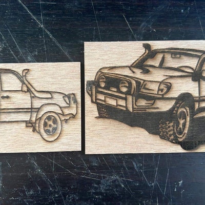 Toyota 40 Series Land Cruiser Ute Cut File FJ40 Outline Vintage 4x4 ...