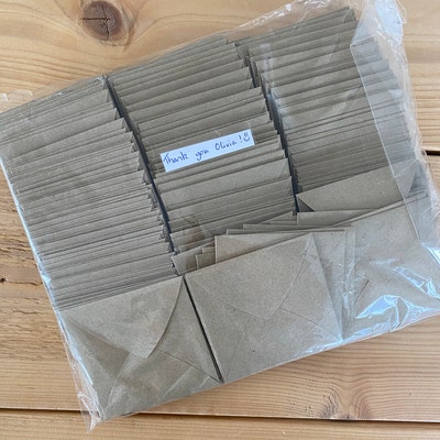 100 Mini Brown Envelopes Seed Packets Confetti Packets Mini Envelope ...