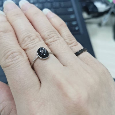 Hypersthene Ring, Hypersthene Crystal Rings , Black Crystal Ring ...