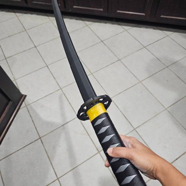 32" Collapsible Retractable Sword Katana Replaceable Blade , 3D Printed ...