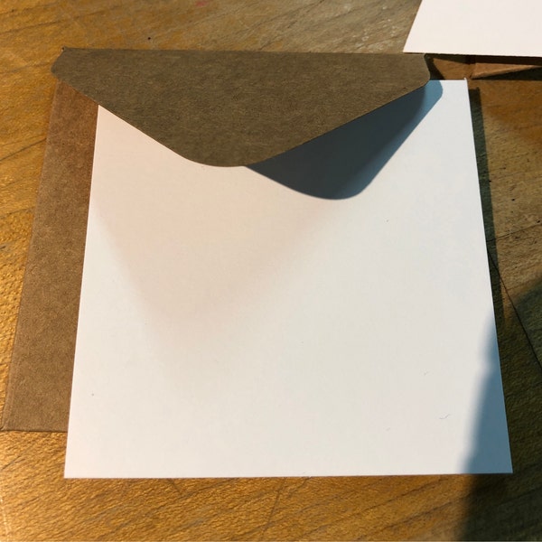 Kraft Mini Envelopes, Blank Mini Cards, Advice Cards, Set of 10 - Etsy