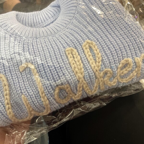 Personalized Baby Name Sweater, Embroidered Children Sweatshirt ...