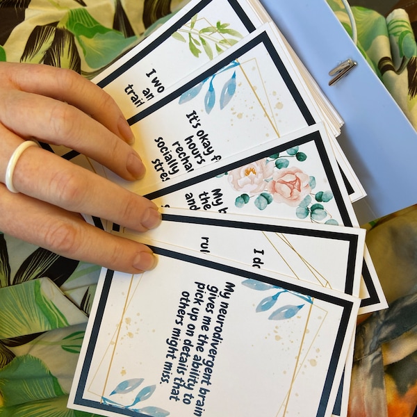 Neurodivergent Affirmation Cards Fidgets - Etsy