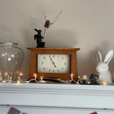 Arts and Craftsman Clock, Ivory Dial - Etsy
