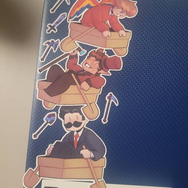 Grian, Mumbo Jumbo, and Goodtimeswithscar 2.5"boatem Pole Stickers ...