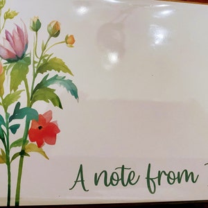 Watercolor Flowers Note Card Set Set of Blank Notecards, Wildflower ...