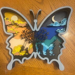 3D Butterfly Laser Cut Files Svg,wooden Interlocking Butterfly ...