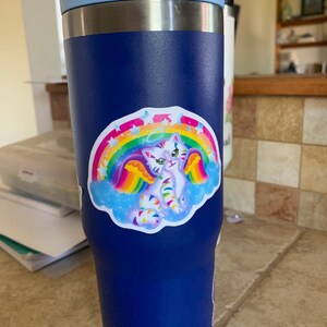 90's Rainbow Kitten, 90's Aesthetic, 90's Stickers, Retro Stickers ...