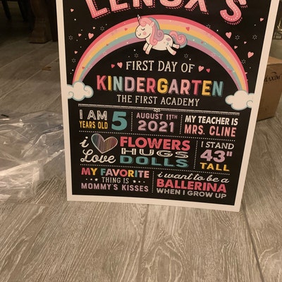 Unicorn First Day of School Sign 1st Day of School Sign - Etsy