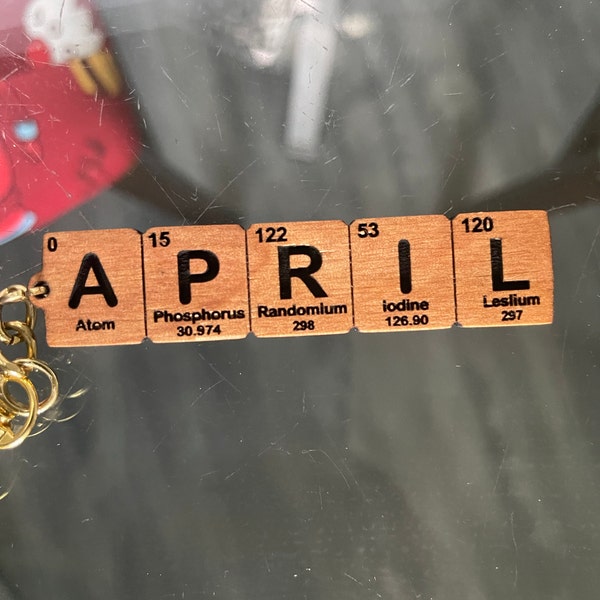 Custom Chemistry Name Keychain, Periodic Table Element Name Keychain ...