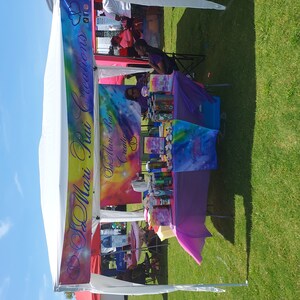 Custom 10x10 Tent Craft Show Package, Front 1x9 Banner, Back 3x8 Sign ...