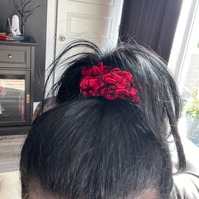 Red and Black Plaid Scrunchie Oversized & Basic Scrunchies - Etsy