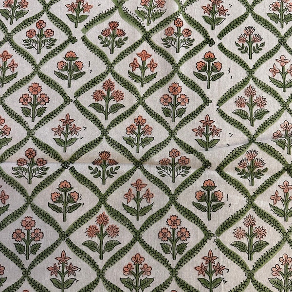 Blue Block Printed Quilted Throw Blanket 100% Cotton Quilt, Cover for ...