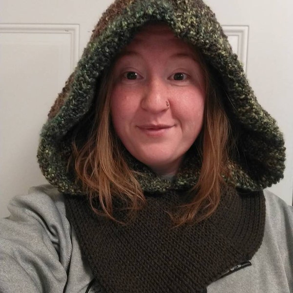 Elvira Hooded Cowl - Sentro/addi Circular Knitting Machine Pattern PDF ...