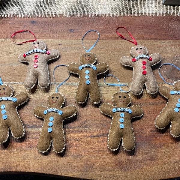 Gingerbread Man With Red Buttons - Etsy