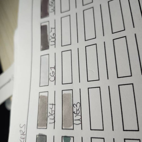 Color Swatch Chart Blank Color Chart Printable Color Swatch Template ...