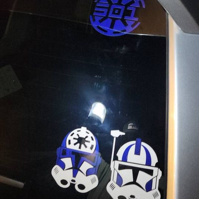Star Wars 501st Legion Emblem METALLIC Blue or White Permanent Vinyl ...