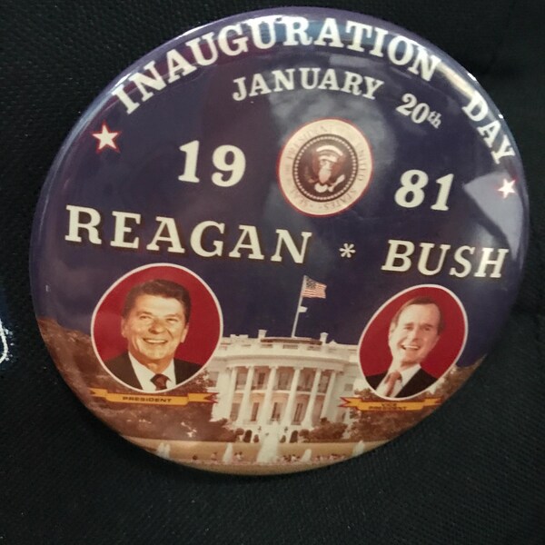 Vintage I HEART Reagan Ronald Reagan 1980 Presidential Campaign Pinback ...