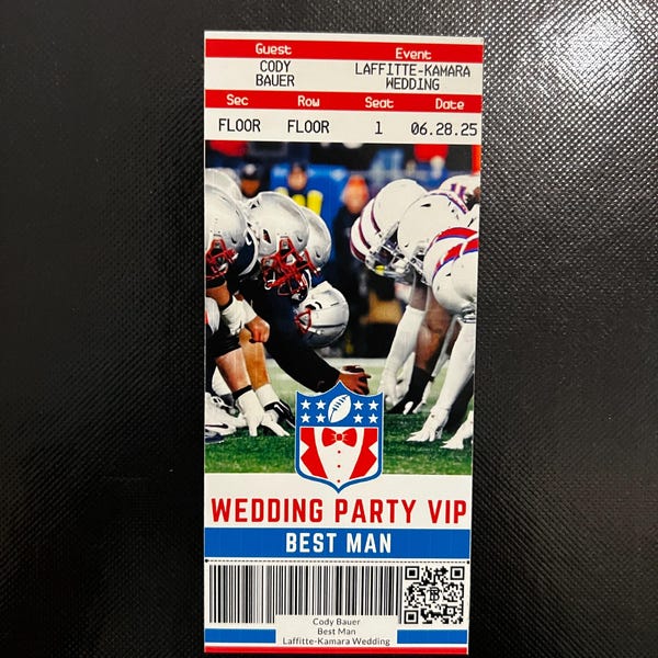 Groomsmen Proposal Ticket Football – Personalized Nfl-style Gift, Best ...