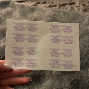 Brazilian Wax Survivor Sticker, Coochie Waxer Gifts, Esthetician ...