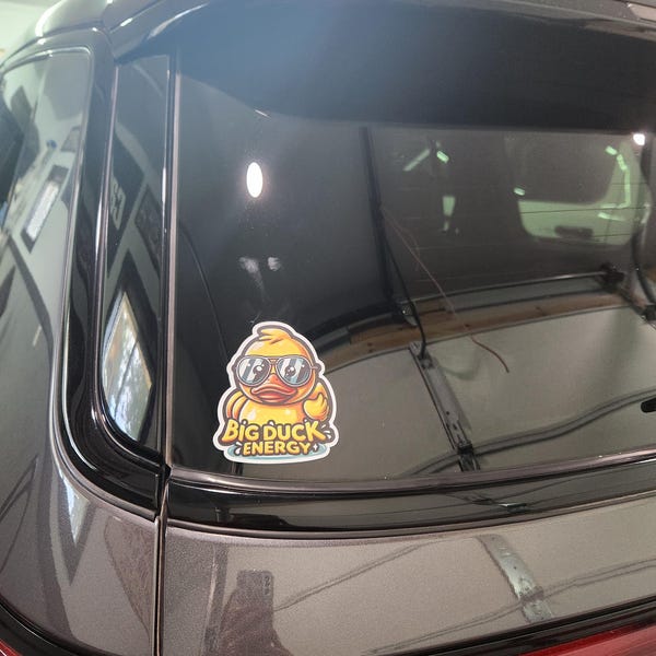 Big Duck Energy Vinyl Sticker | Funny Rubber Ducky Aviator Decal for ...