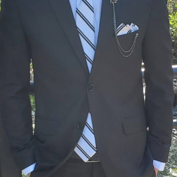 Gold Color Shirt Jacket Collar Chain Brooch Set, Jacket Lapel Pin,shirt ...