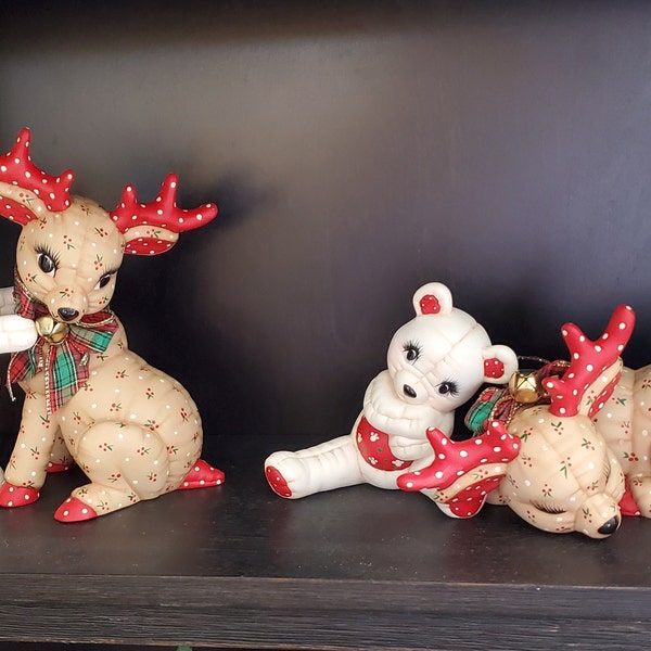 Hispanic Bear Set, Ceramic Bear Set, Hand-painted Mexican Bears ...