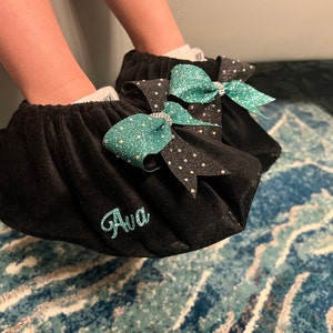 Cheer Dance Gymnastics Shoe Covers With Bows - Etsy
