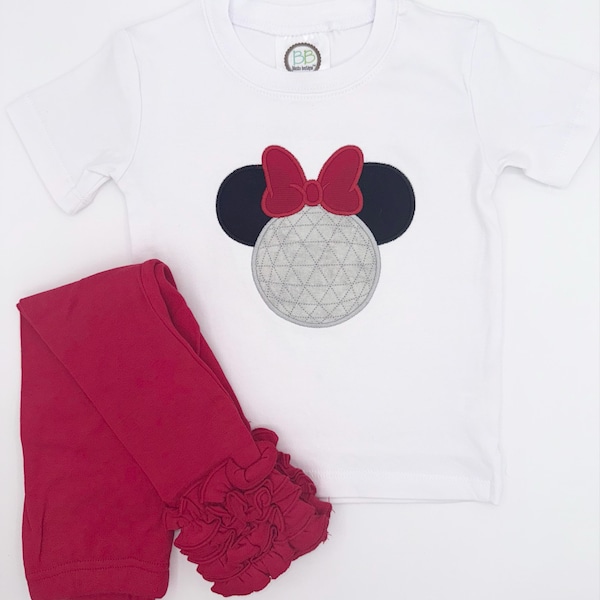 Cute Girly Mouse Ears Applique Monogram Design 2 Sizes 4X4, 5X7 Instant ...