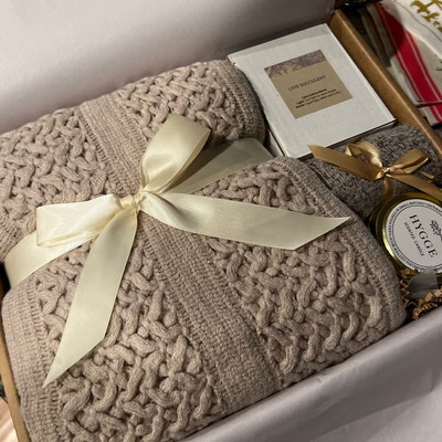 Classy Gift Basket for Women Cozy Gift Box With Blanket, Socks, Candle ...