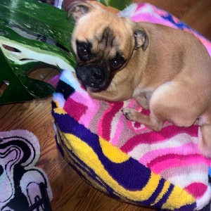 Rainbow Checkered 3D Tufted Ottoman Pouf Tufted Ottoman Pouf Cover ...