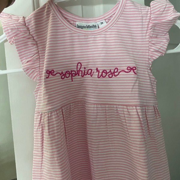 Monogrammed Baby Girl Dress, Personalized Toddler Outfit - Etsy