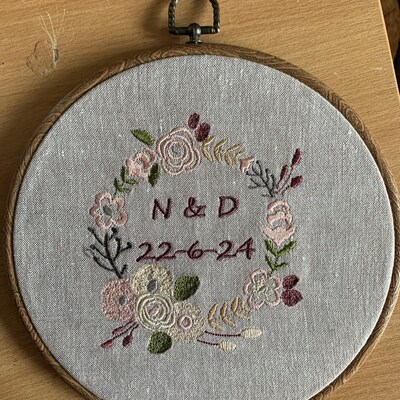 Wedding Frame Embroidery Design in SATIN STITCH for Monogram and ...