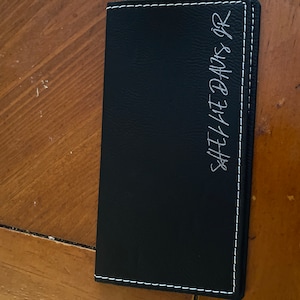 Personalized Checkbook Cover, Leather Checkbook, Checkbook Wallet and ...