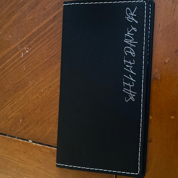 Personalized Checkbook Cover, Leather Checkbook, Checkbook Wallet and ...