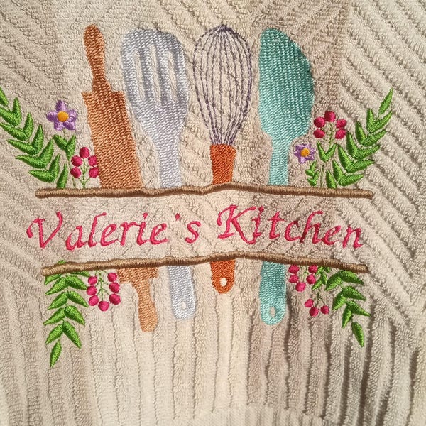 Kitchen Split Frame Embroidery Design, Kitchen Monogram Embroidery ...