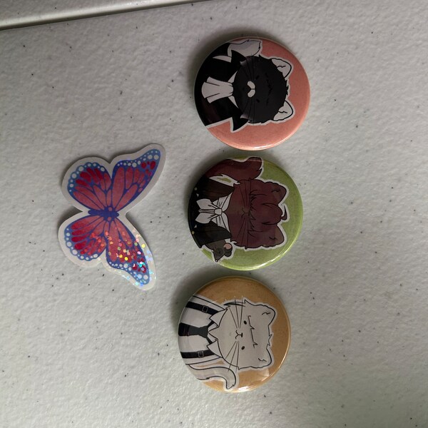 Cartoon Badges - Customise Which Characters You Want - Etsy